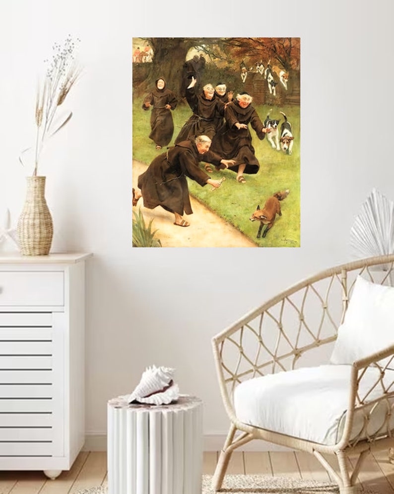 Franciscan Friars Fox Green Image Religious Painting Catholic Gift for ...