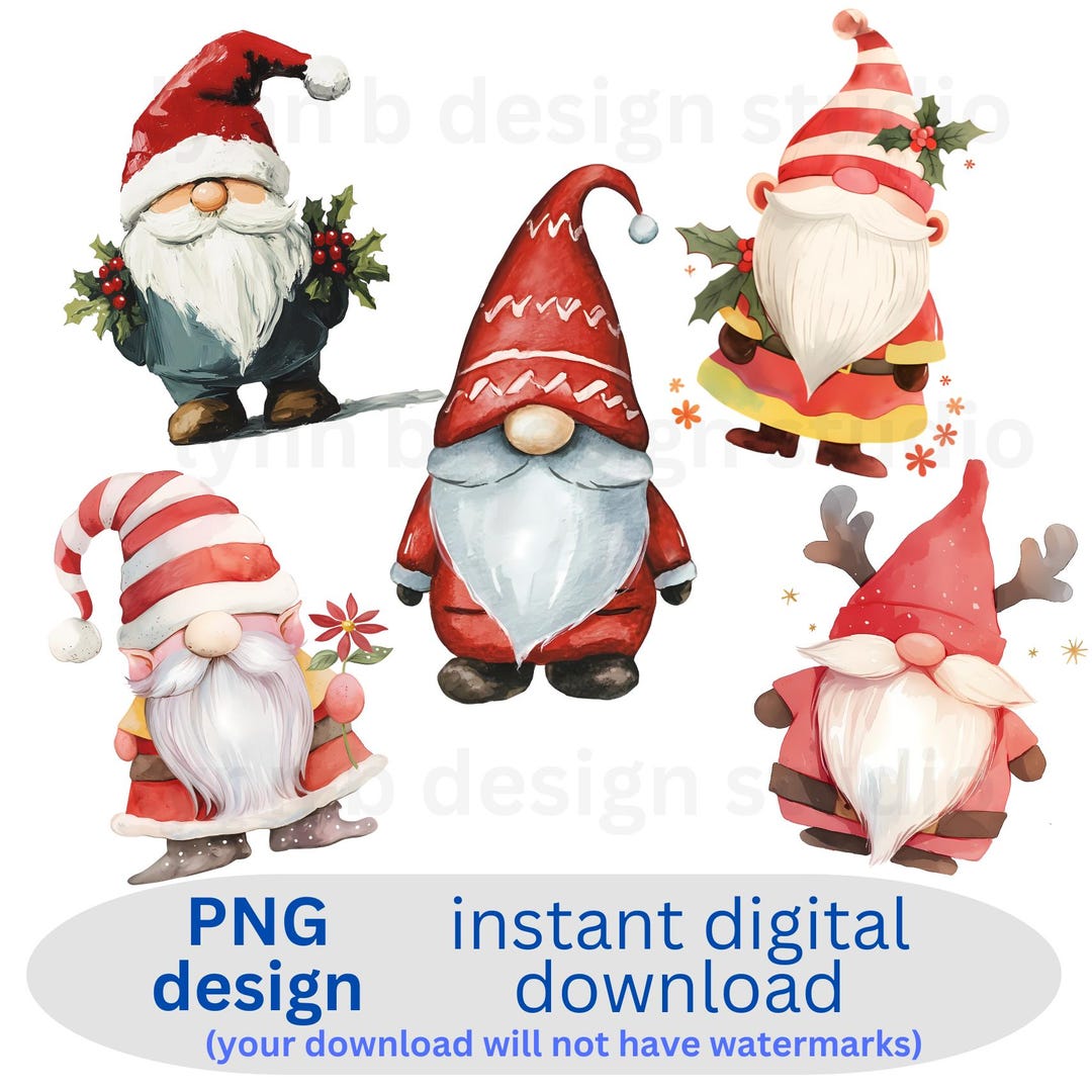 Santa Gnome, Christmas Gnomes, Christmas Ghome Clipart, Gnome Png ...