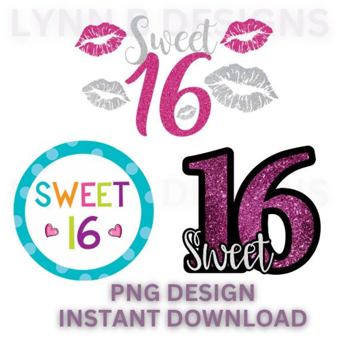 Sweet 16 Png, Sweet 16 Invitations, Clipart, Sweet Sixteen, Sweet 16 ...