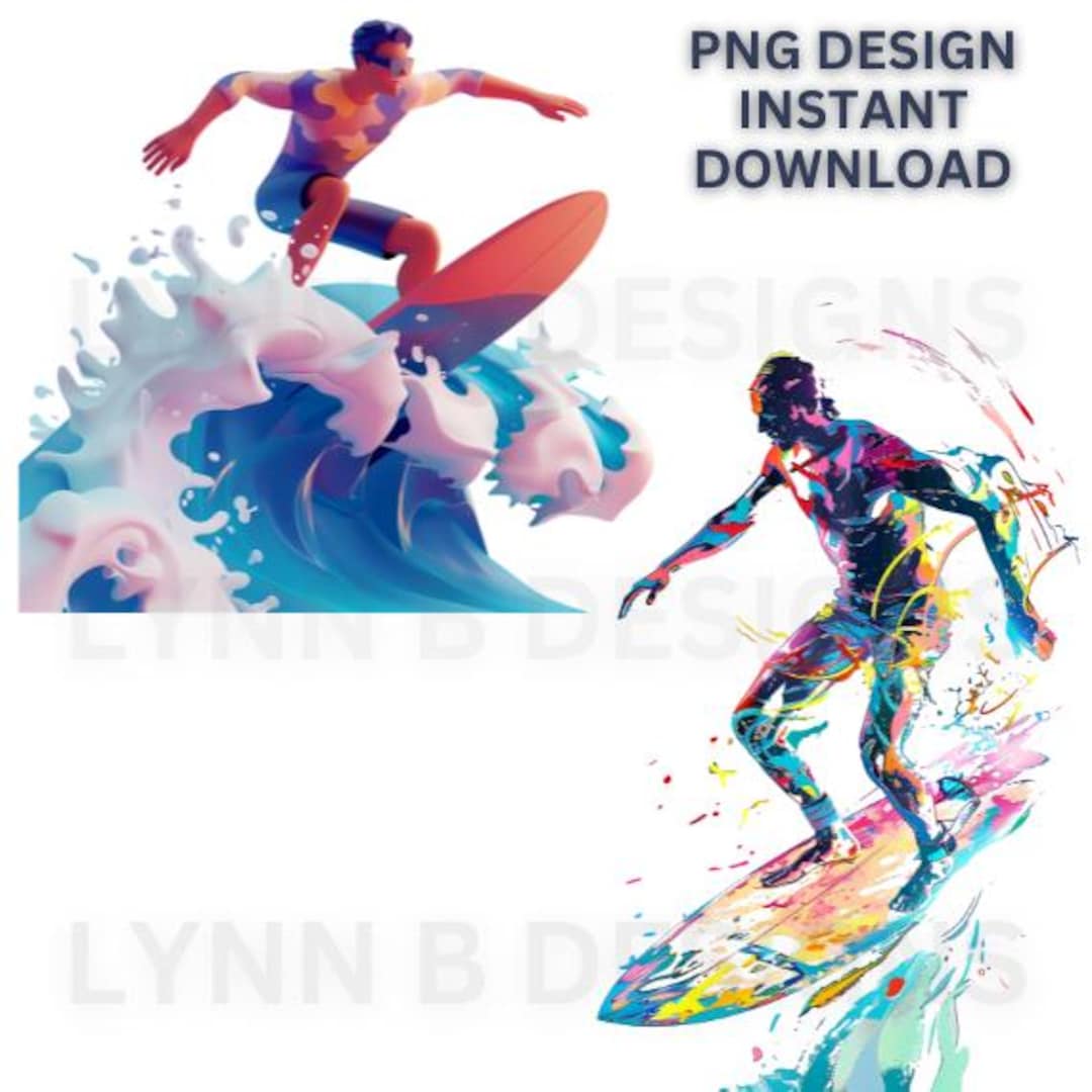 Surfer Png, Surfing Png, Surfer Watercolor Png, Png Designs, Surfer ...