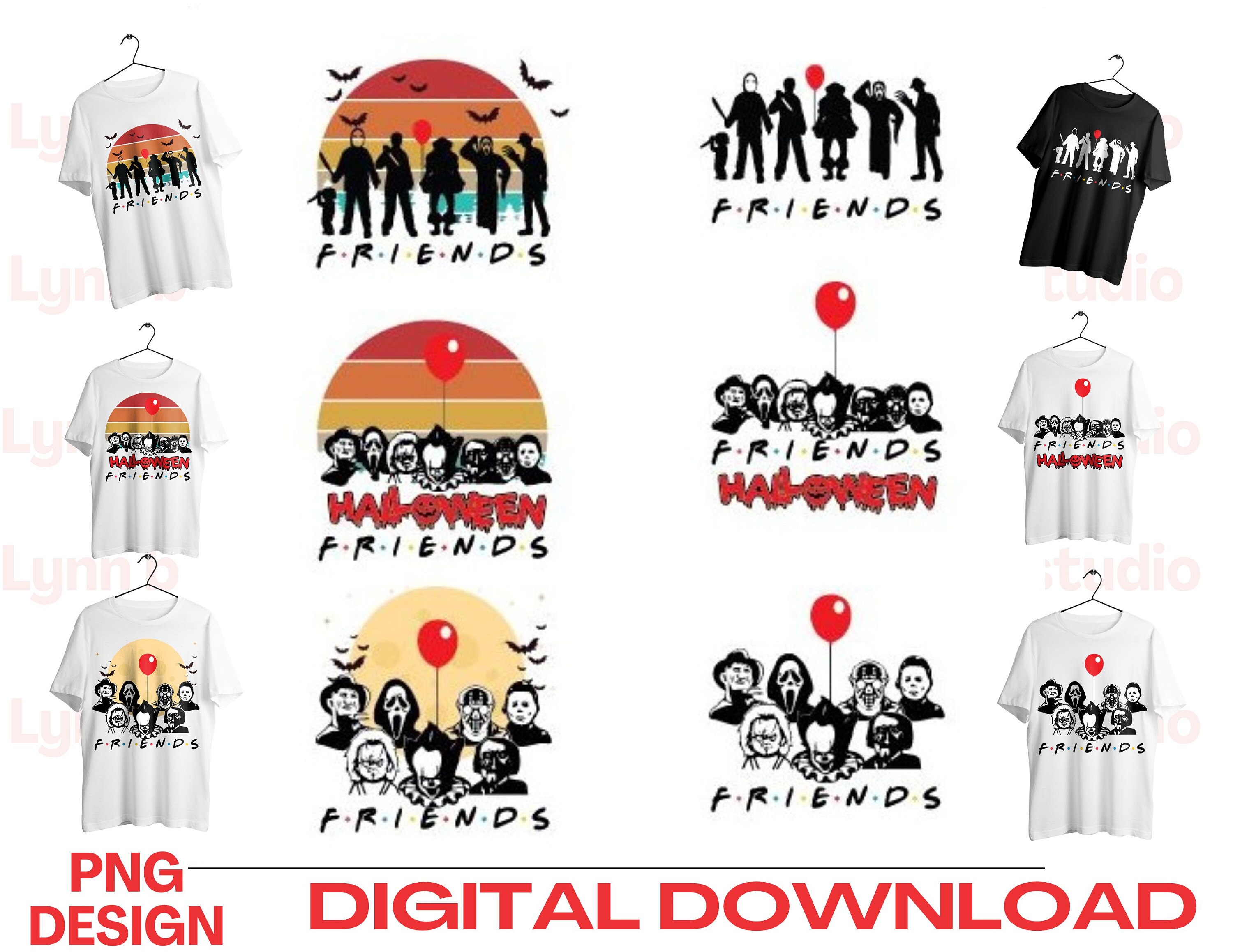 Serial Killer Png, Friends Halloween Png, Friends Halloween Sublimation ...