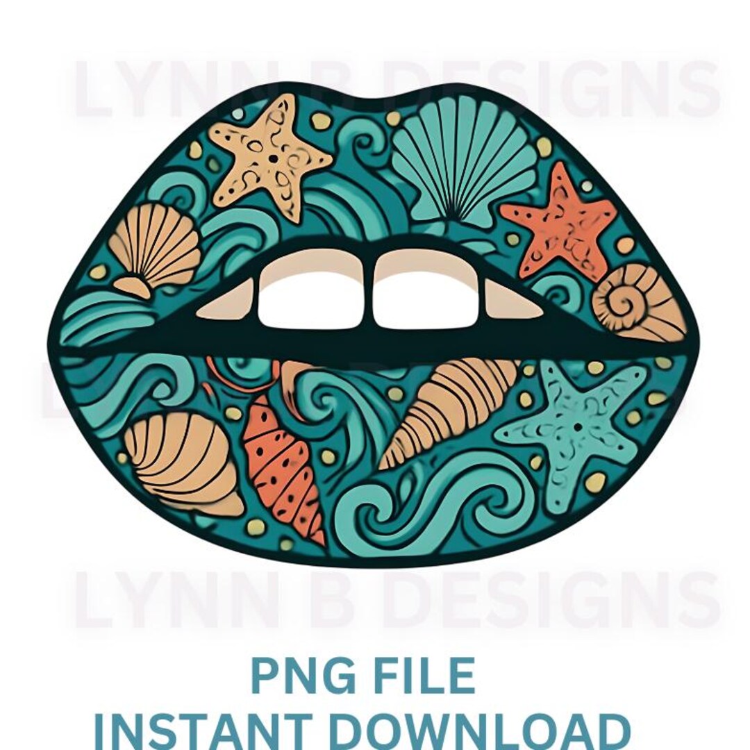 Beach Lips Png, Beachy Png, Beach Png for Shirts, Fisherman Aesthetic ...