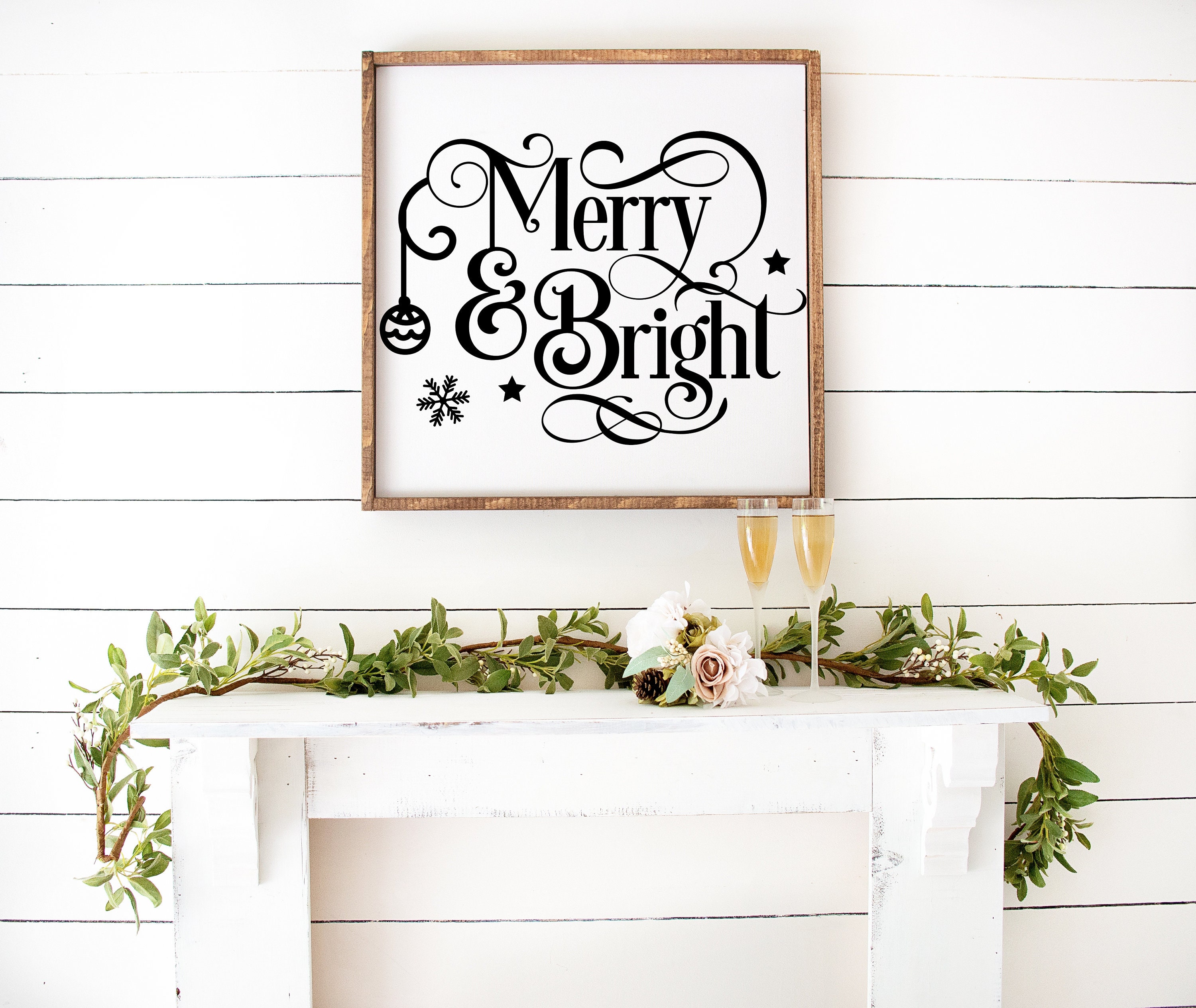 Merry and Bright Png Merry and Bright Sign Merry and Bright - Etsy