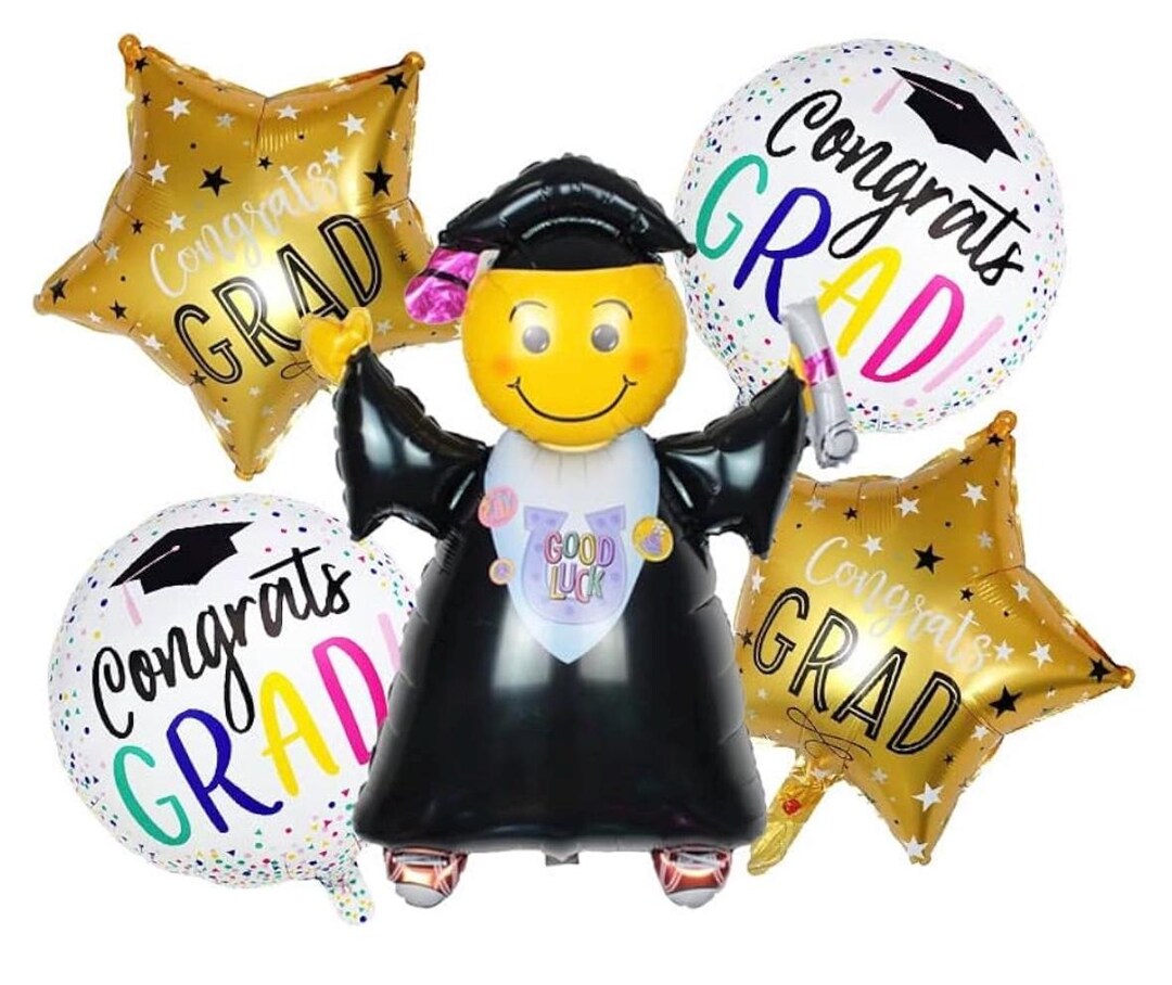 Graduation Ballons, Five Piece Ballon Set, Party Decorations ...