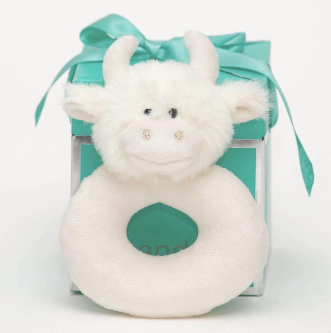 Animal Ring Rattle,cow Rattle, Baby Rattle, Soft Animal Rattle, Baby ...