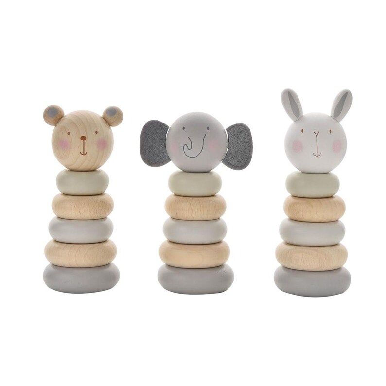 Wooden Stacking Rings, Wooden Baby Toys, 1st Birthday Gift, Unisex Baby ...
