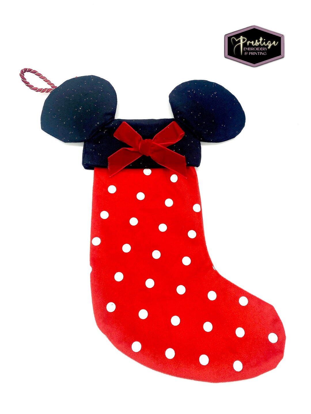 Disney Minnie Mouse Stocking, Xmas Stocking, Disney, Christmas Stocking ...