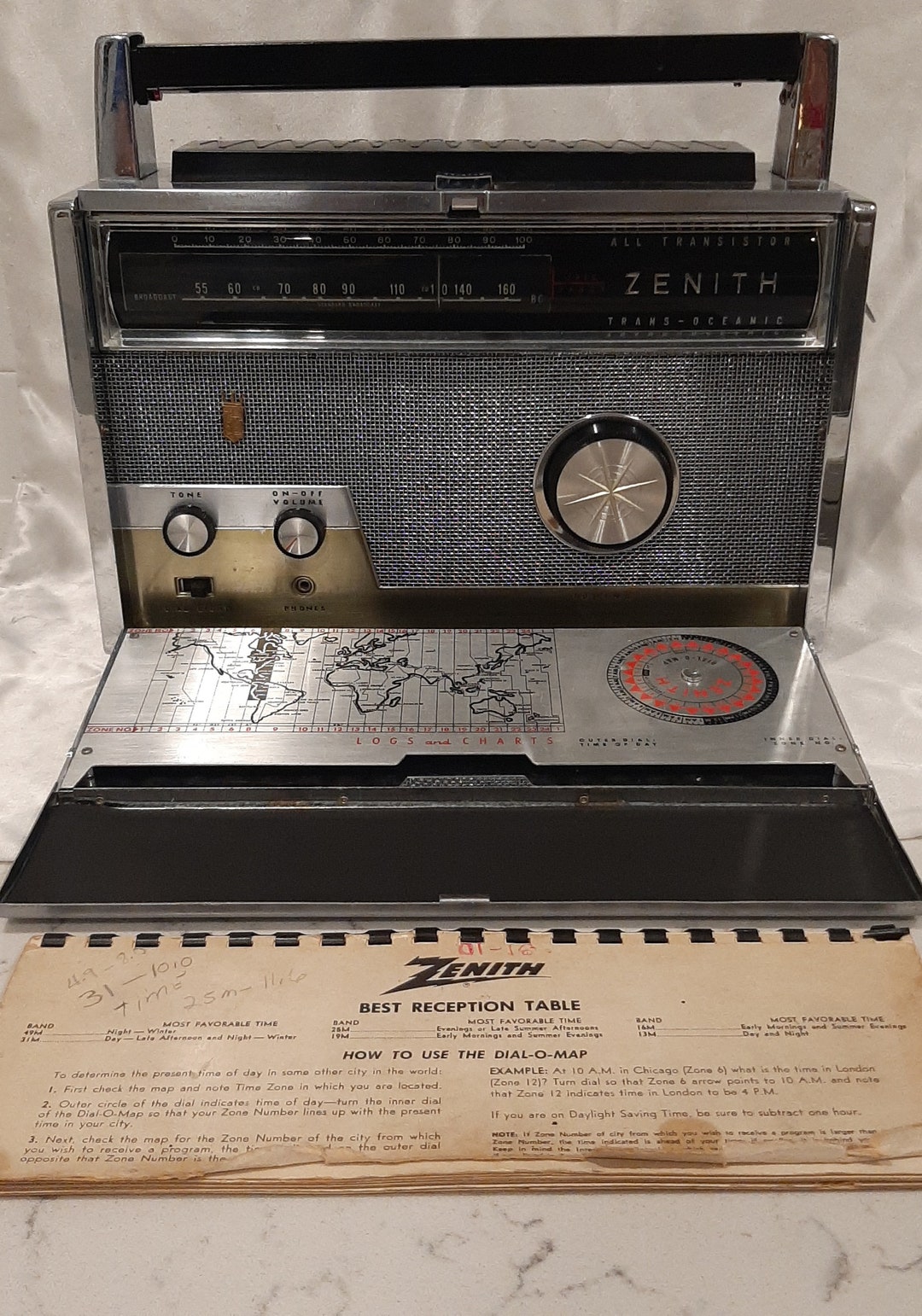 Zenith Royal 1000-D Trans-oceanic Transistor Radio Manual looks Great ...
