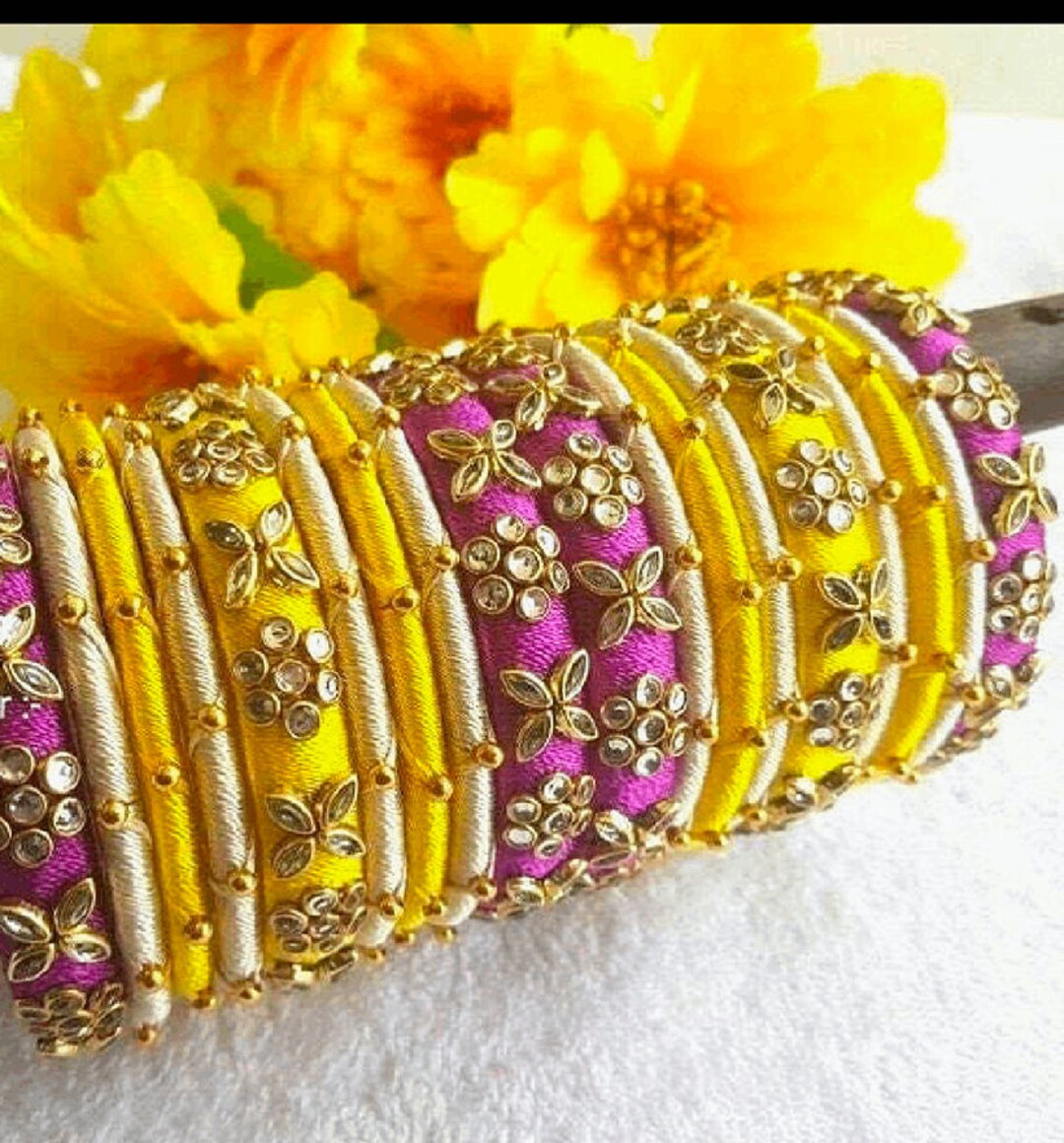 Silkt Thread Bridal Bangles - Etsy