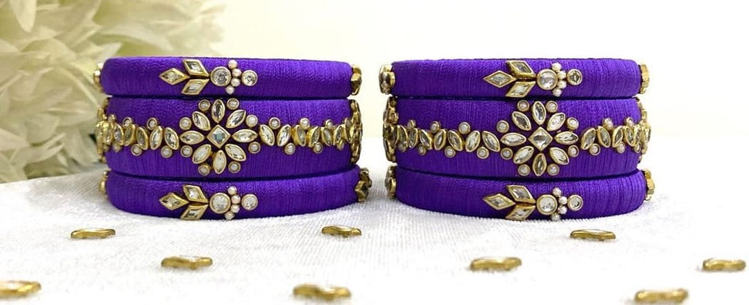 Silk Thread Bangles - Etsy