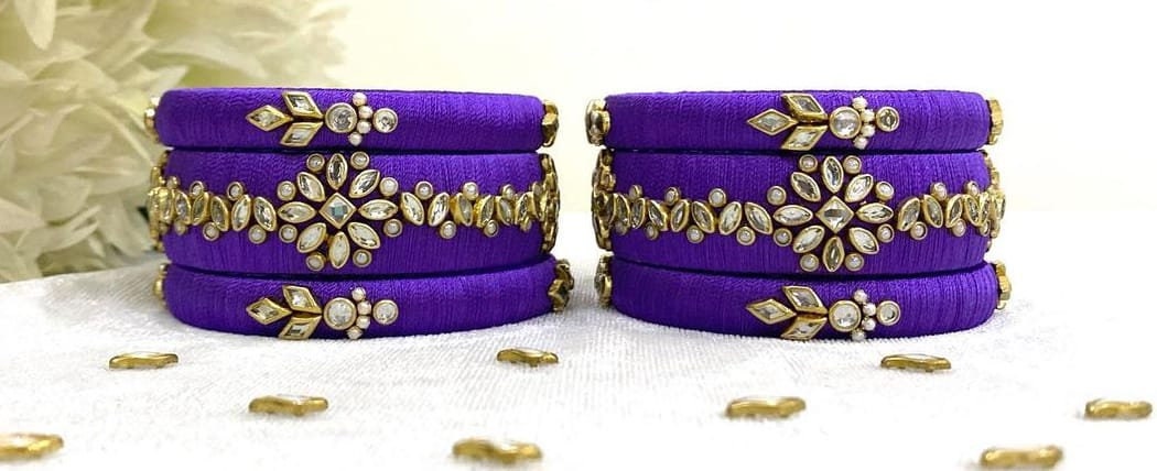 Silk Thread Bangles - Etsy