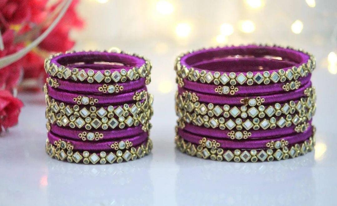 Silk Thread Bangles - Etsy