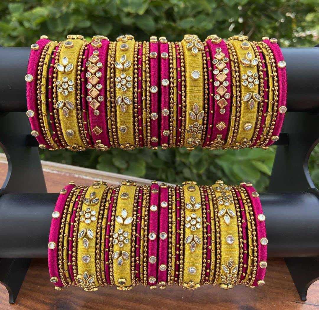 Silk Thread Bangles - Etsy