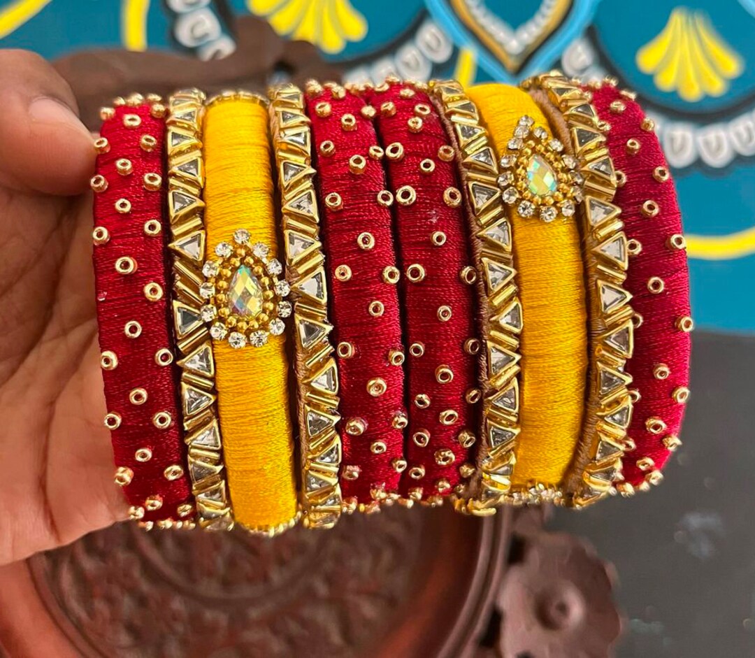 Silk Thread Bangles - Etsy