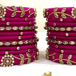 Silk Thread Bridal Bangles - Etsy
