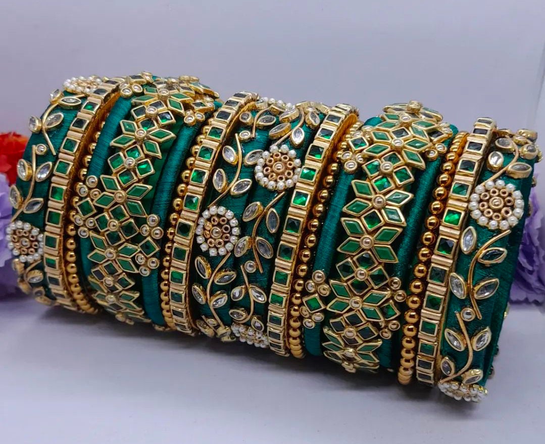 Silkt Thread Bridal Bangles - Etsy