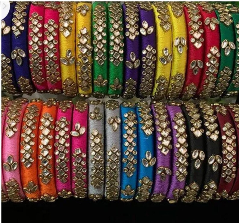 Silk Thread Bangles - Etsy