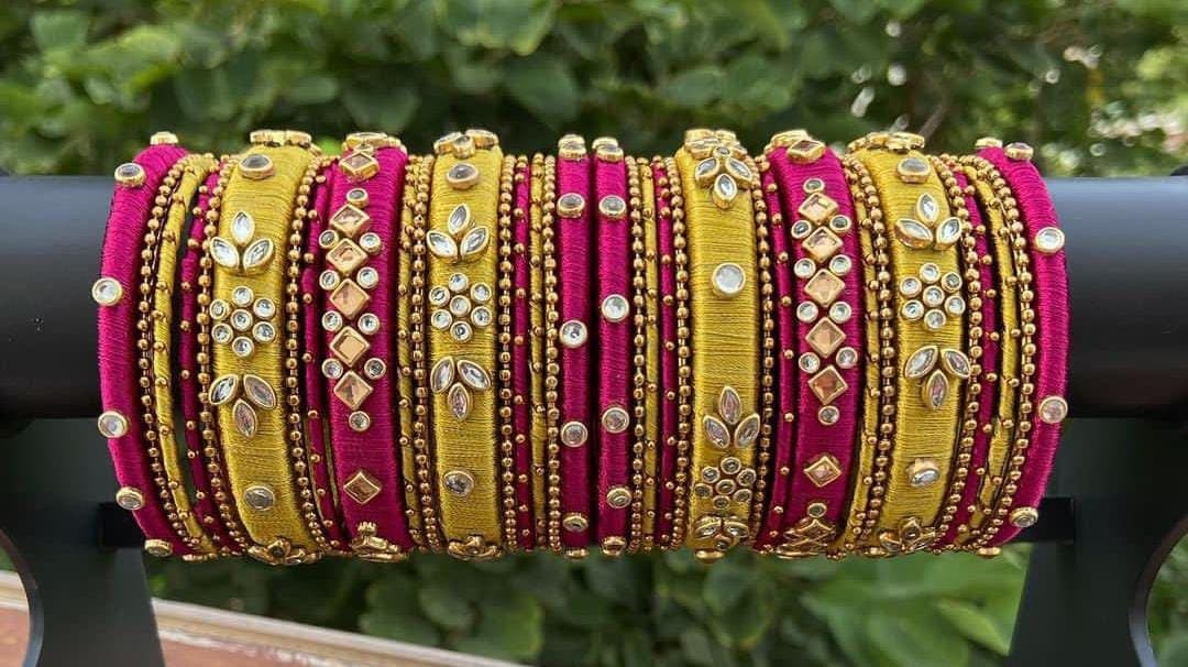 Silk Thread Bangles - Etsy