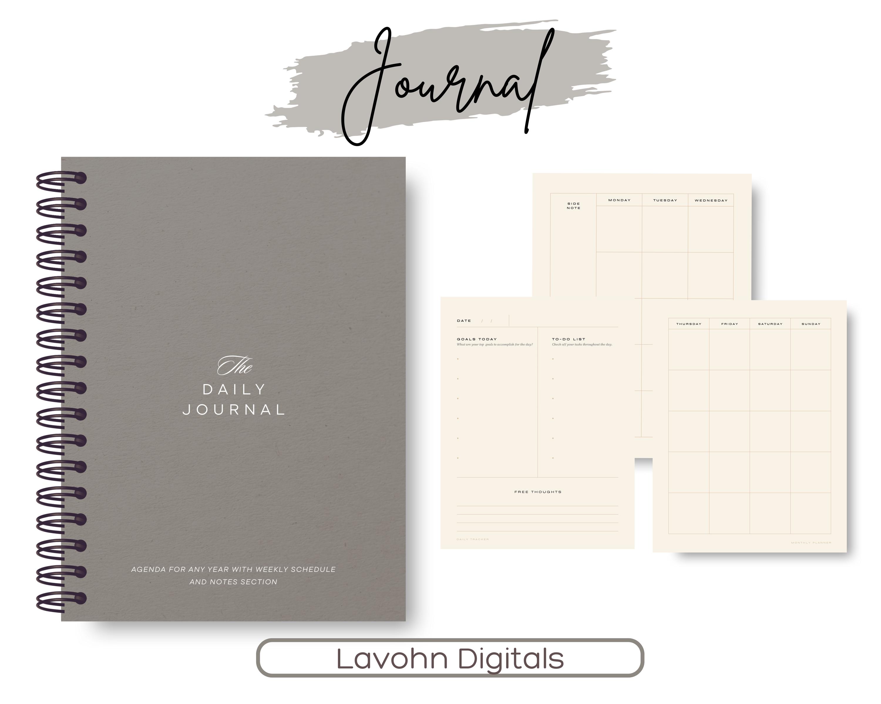 Digital Daily Journal - Etsy