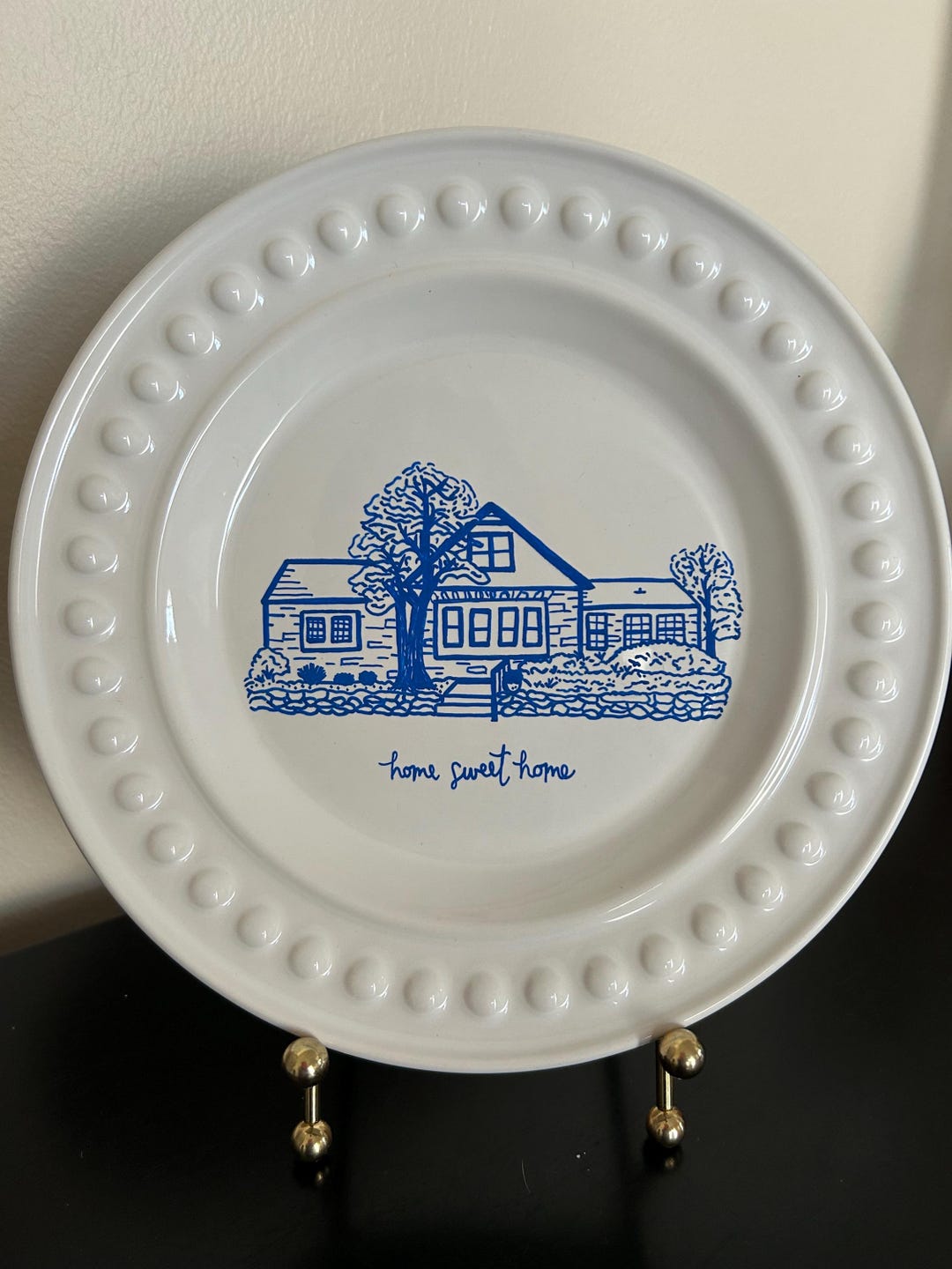CUSTOM DECORATIVE PLATE, Personalized Plate, Housewarming Gift, House ...
