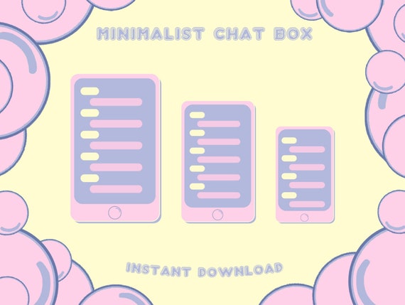 Minimal Twitch Chatbox Cute Chat box for Streamers 3 Sizes - Etsy España