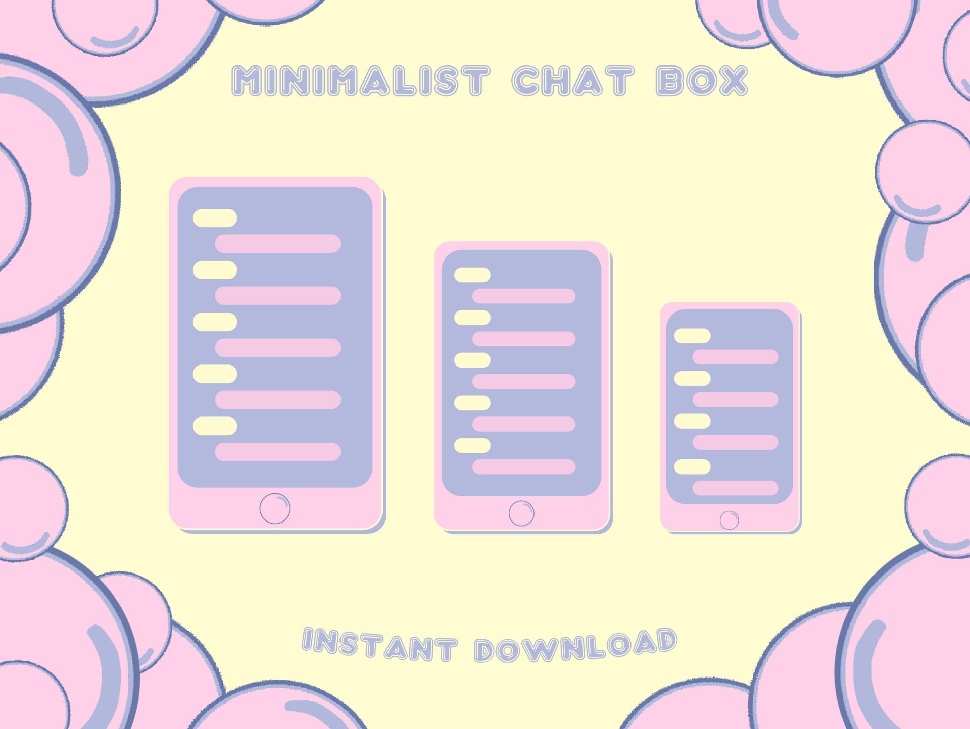 minimal-twitch-chatbox-cute-chat-box-for-streamers-3-sizes-etsy