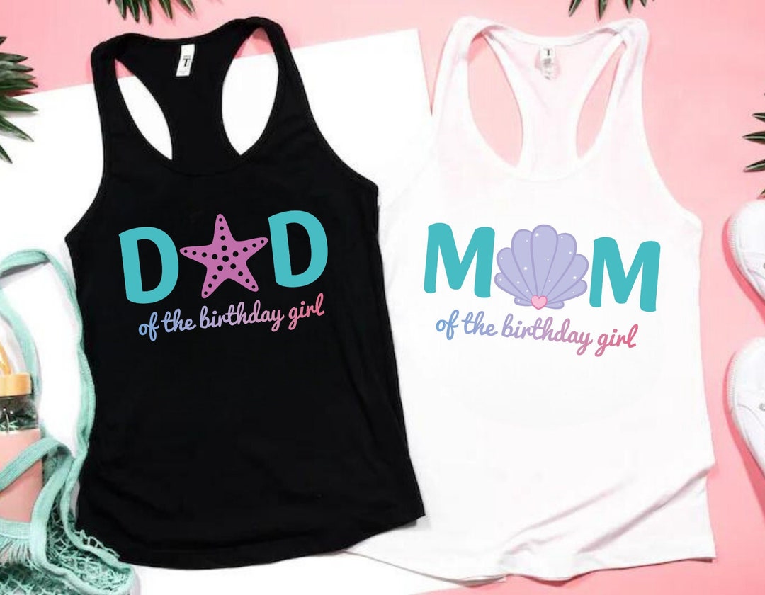 Mermaid Family Birthday Tank Top , Custom Mermaid Party Tank,matching ...