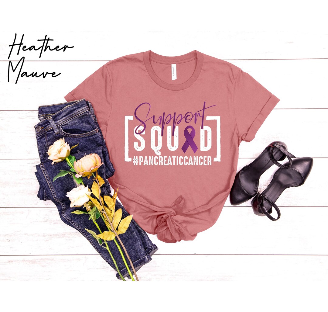 Vintage Support Squad Pancreatic Cancer Shirt, Team Cancer Shirt ...