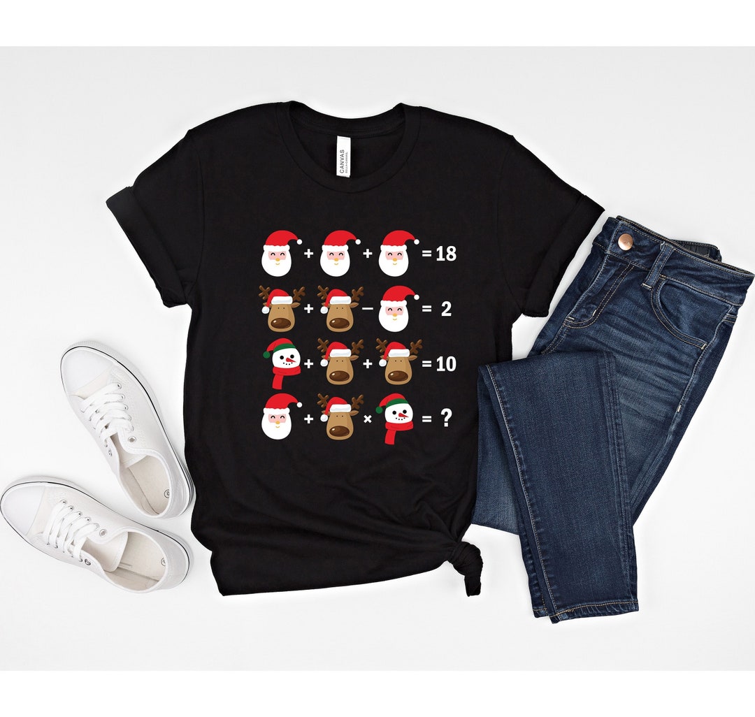 Math Teacher Christmas Shirt, Christmas Santa, Christmas Reindeer ...