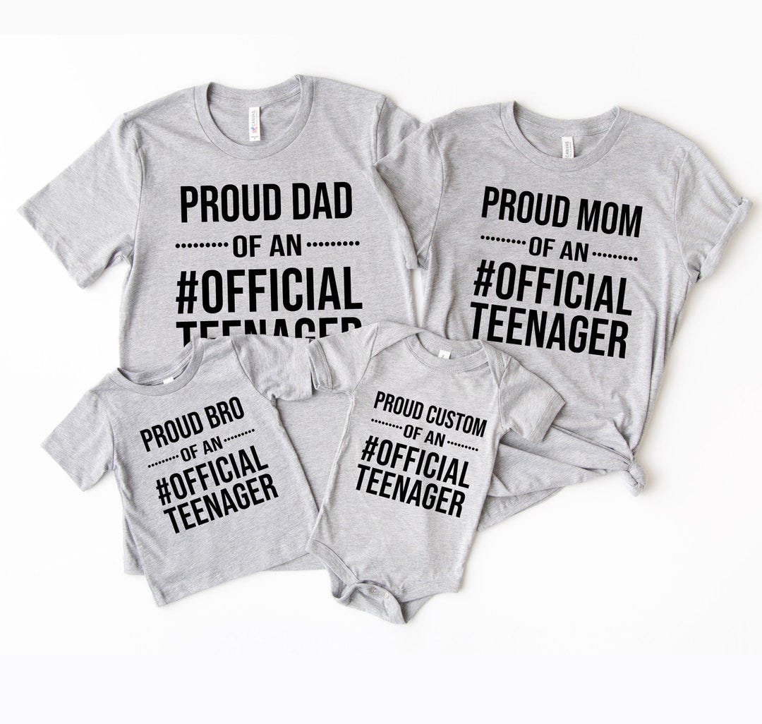 Official Teenager Family Matching Birthday Shirt, Official Teenager 13 ...