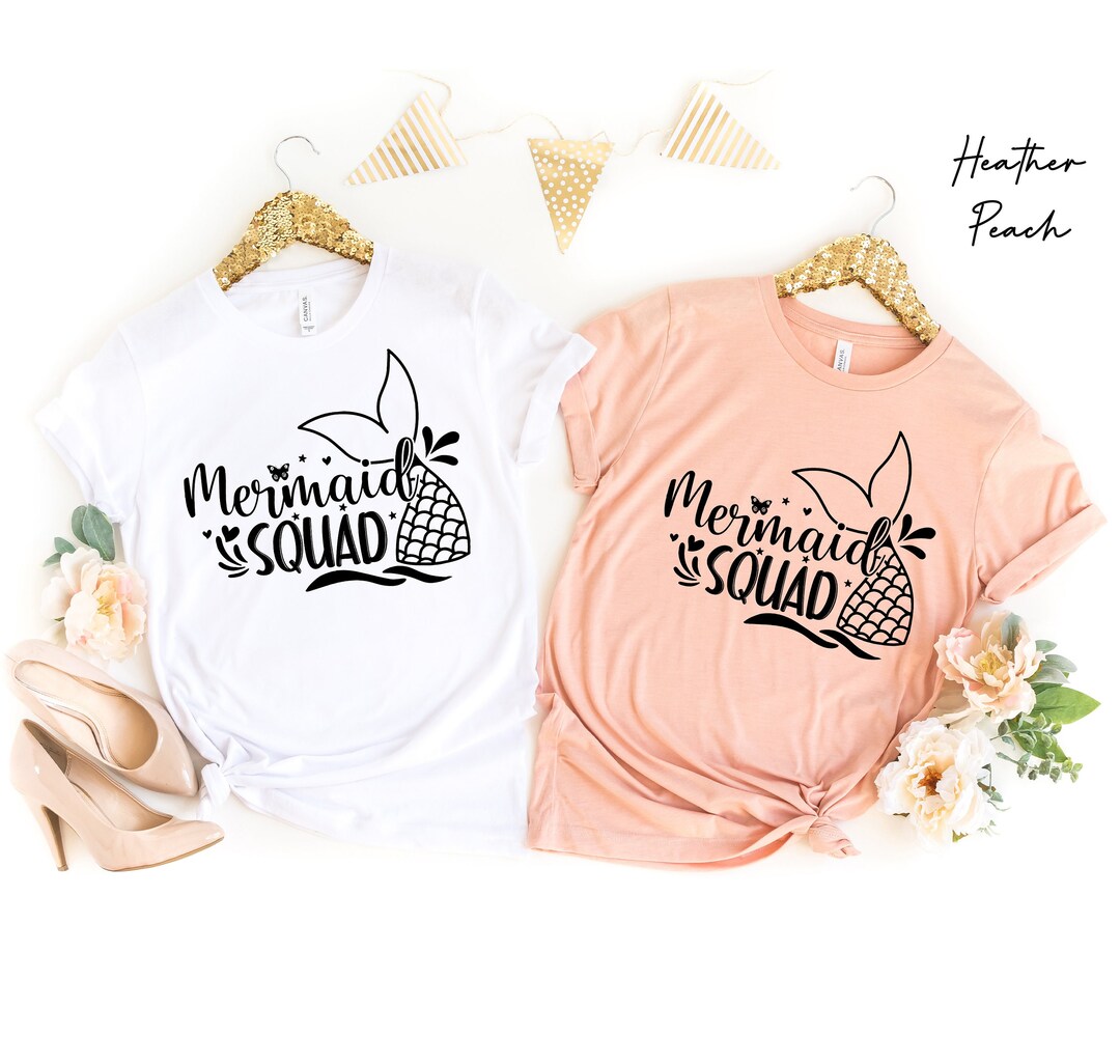 Mermaid Squad Shirt, Funny Mermaid Party T-shirt, Mermaid Birthday T ...