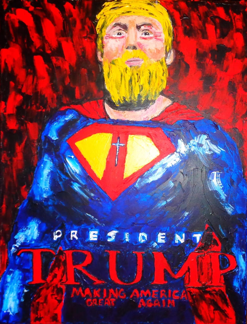 Print-super Trump - Etsy