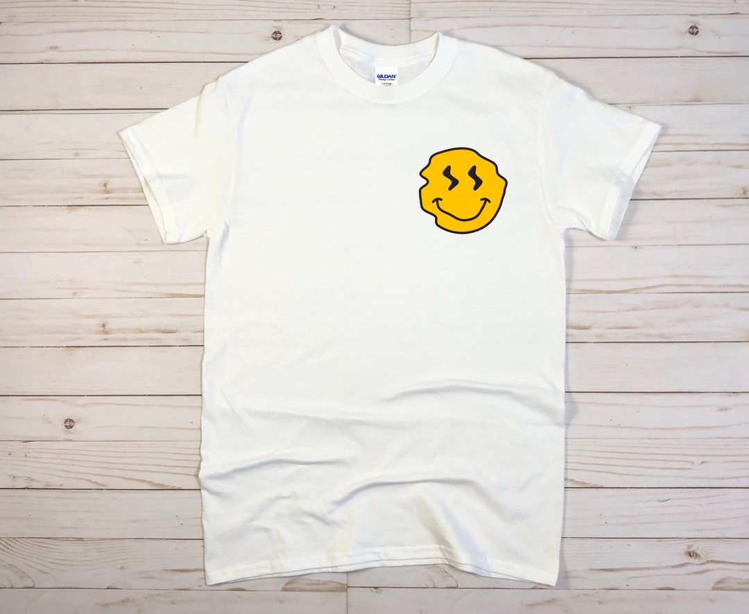 Wavy Smiley Face Shirt, Smiley Shirt, Aesthetic Shirt, Vintage Shirt ...
