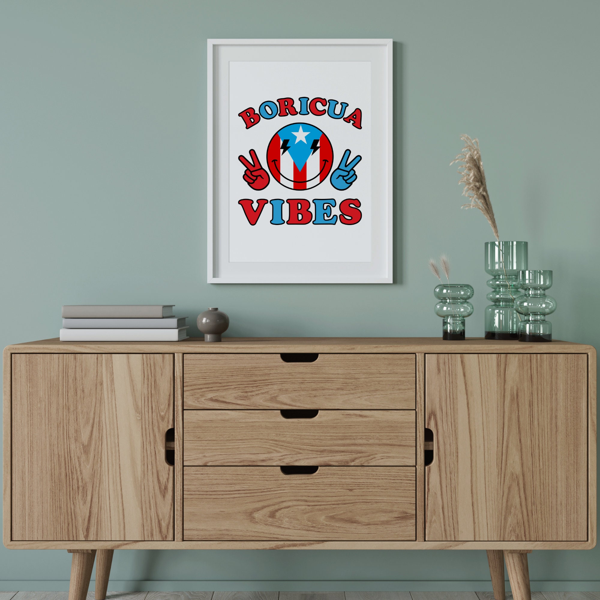 Puerto Rico Wall Art Boricua Vibes Puerto Rican Art Poster - Etsy