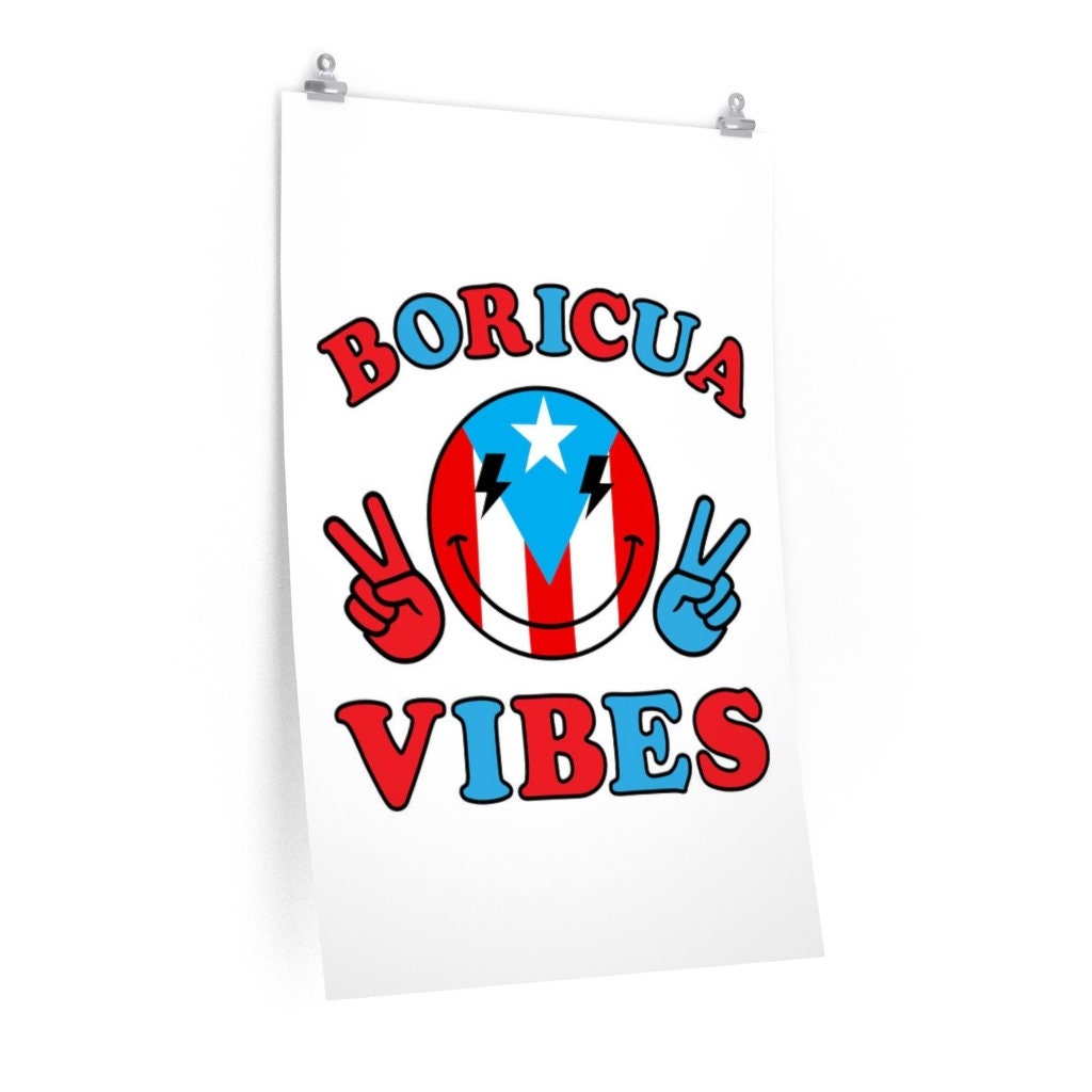 Puerto Rico Wall Art Boricua Vibes Puerto Rican Art Poster - Etsy