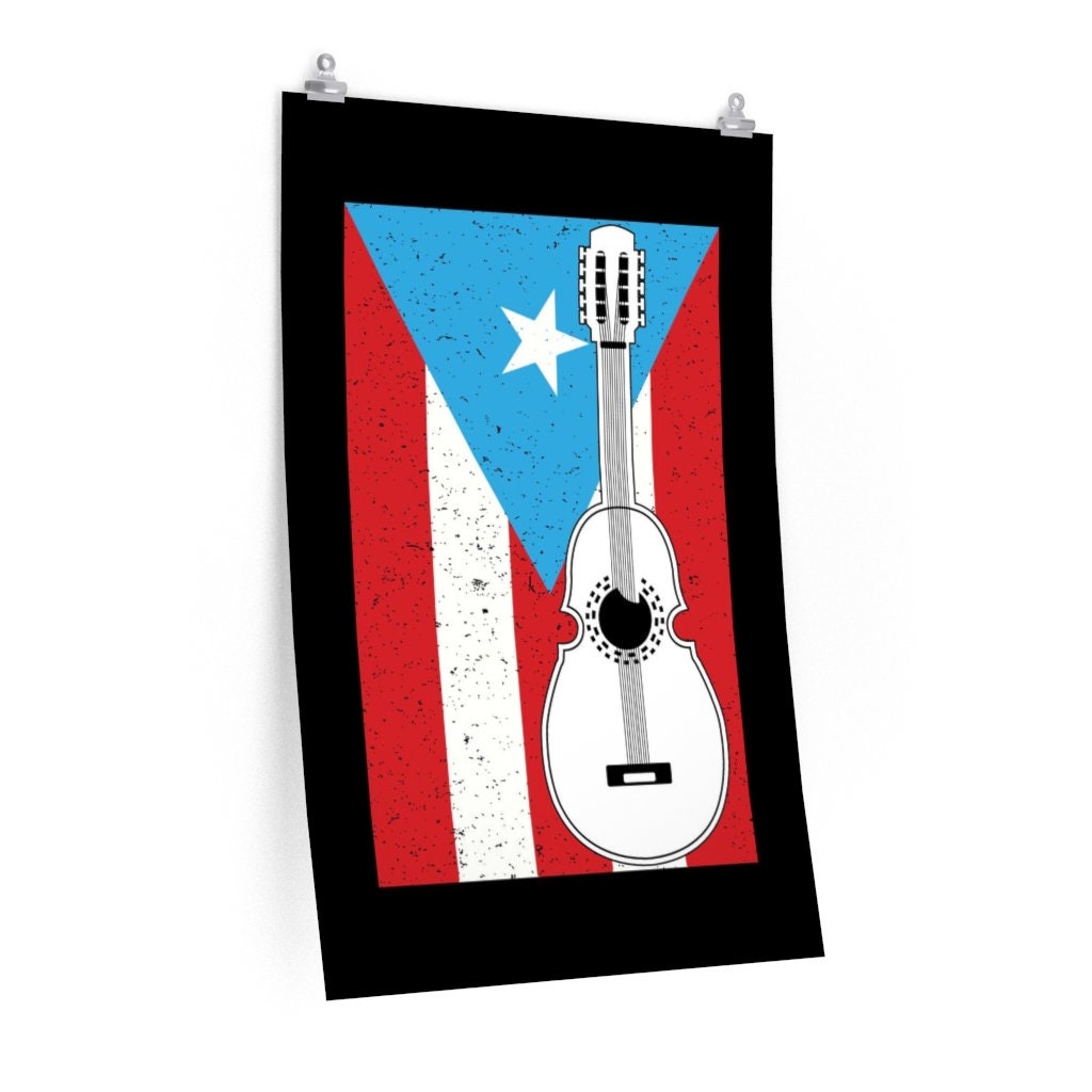Puerto Rico Flag Wall Art, Cuatro Puertorriqueño, Puerto Rican Art ...