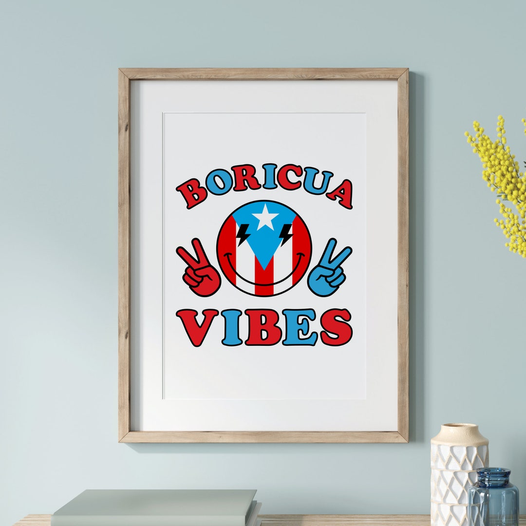 Puerto Rico Wall Art, Boricua Vibes, Puerto Rican Art, Poster Prints ...