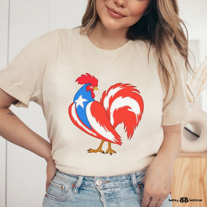 Puerto Rico Shirt, Gallo Boricua PR Flag Shirt, Puerto Rico Tshirt ...