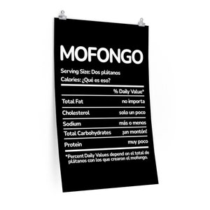 Puerto Rico Wall Art, Funny Mofongo Facts, Puerto Rican Art, Poster ...