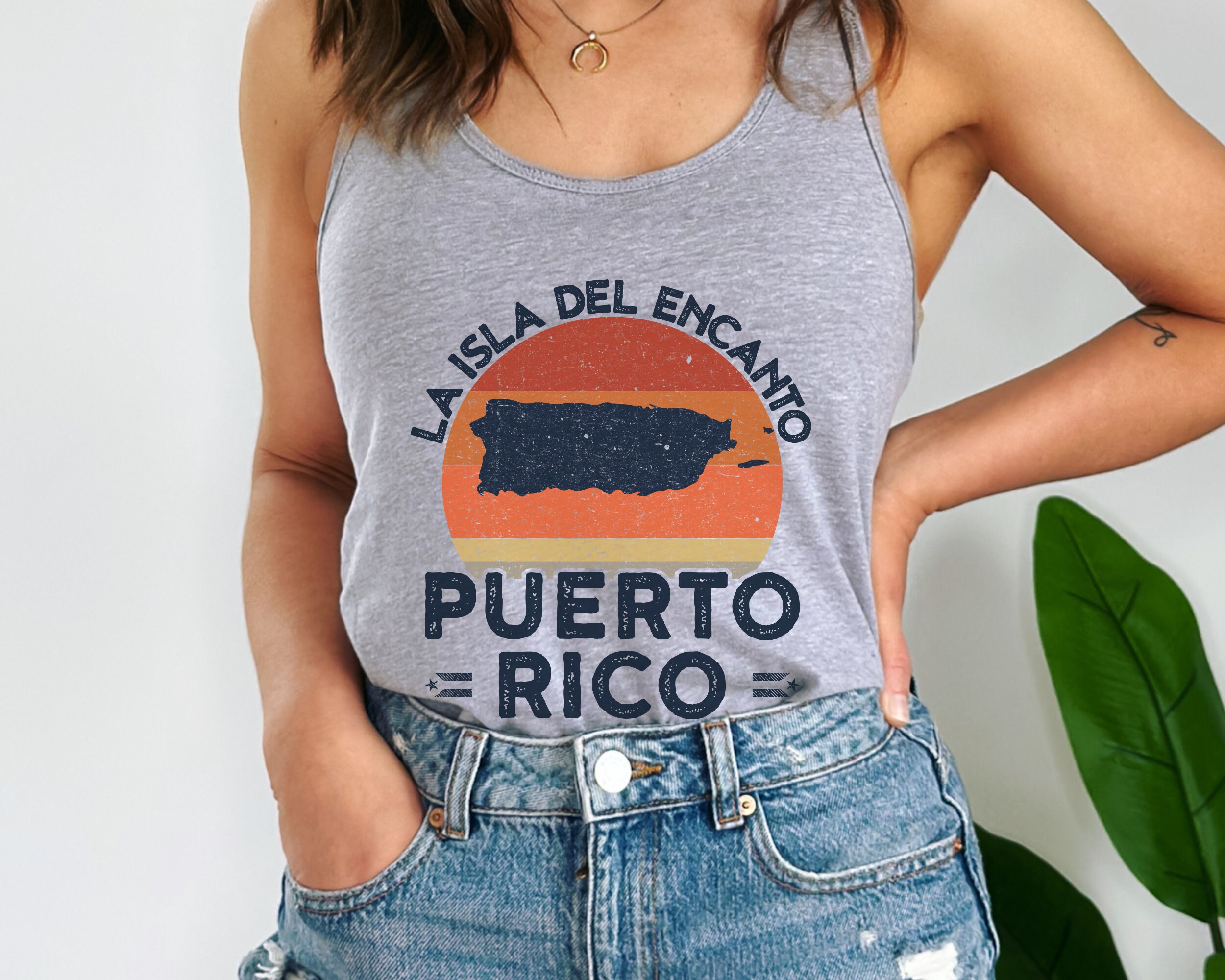 La Isla Del Encanto Puerto Rico Flag Women's Racerback Tank, Boricua ...