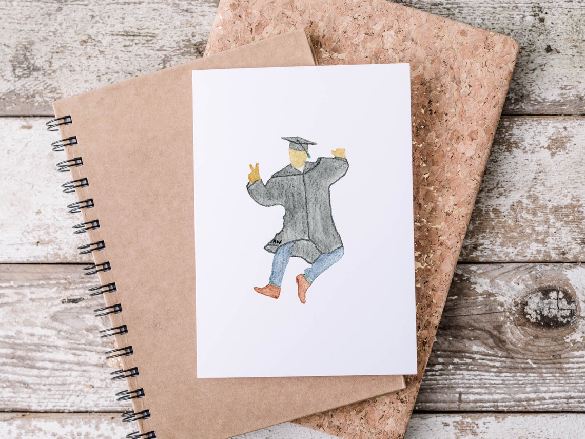 Hand Painted Graduation Card for College or High School Watercolor ...