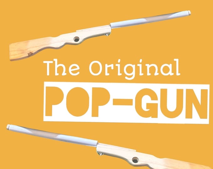 Pistol Pop, Popgun, Wooden Gun, Pretend Play, Handmade - Etsy
