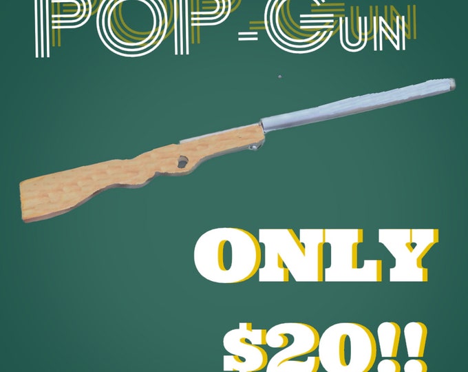 Pistol Pop, Popgun, Wooden Gun, Pretend Play, Handmade - Etsy