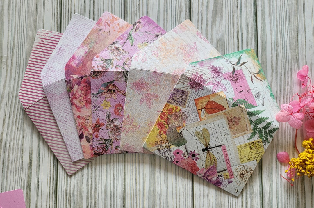 Assorted Mini Envelope Set, 3" X 4", Vintage Envelopes , Scrapbooking ...