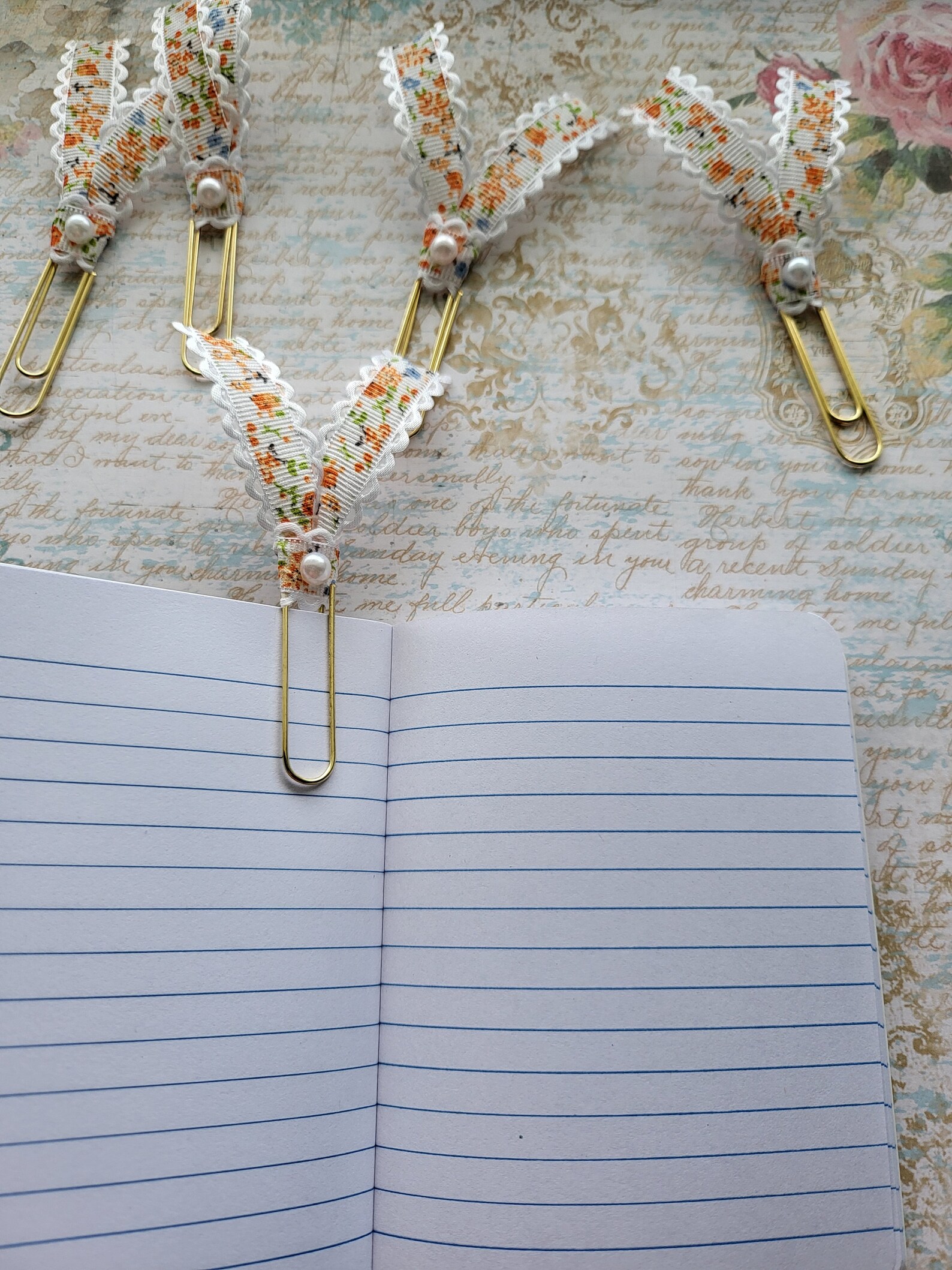 Vintage Embellished Clips Junk Journal Stationary - Etsy