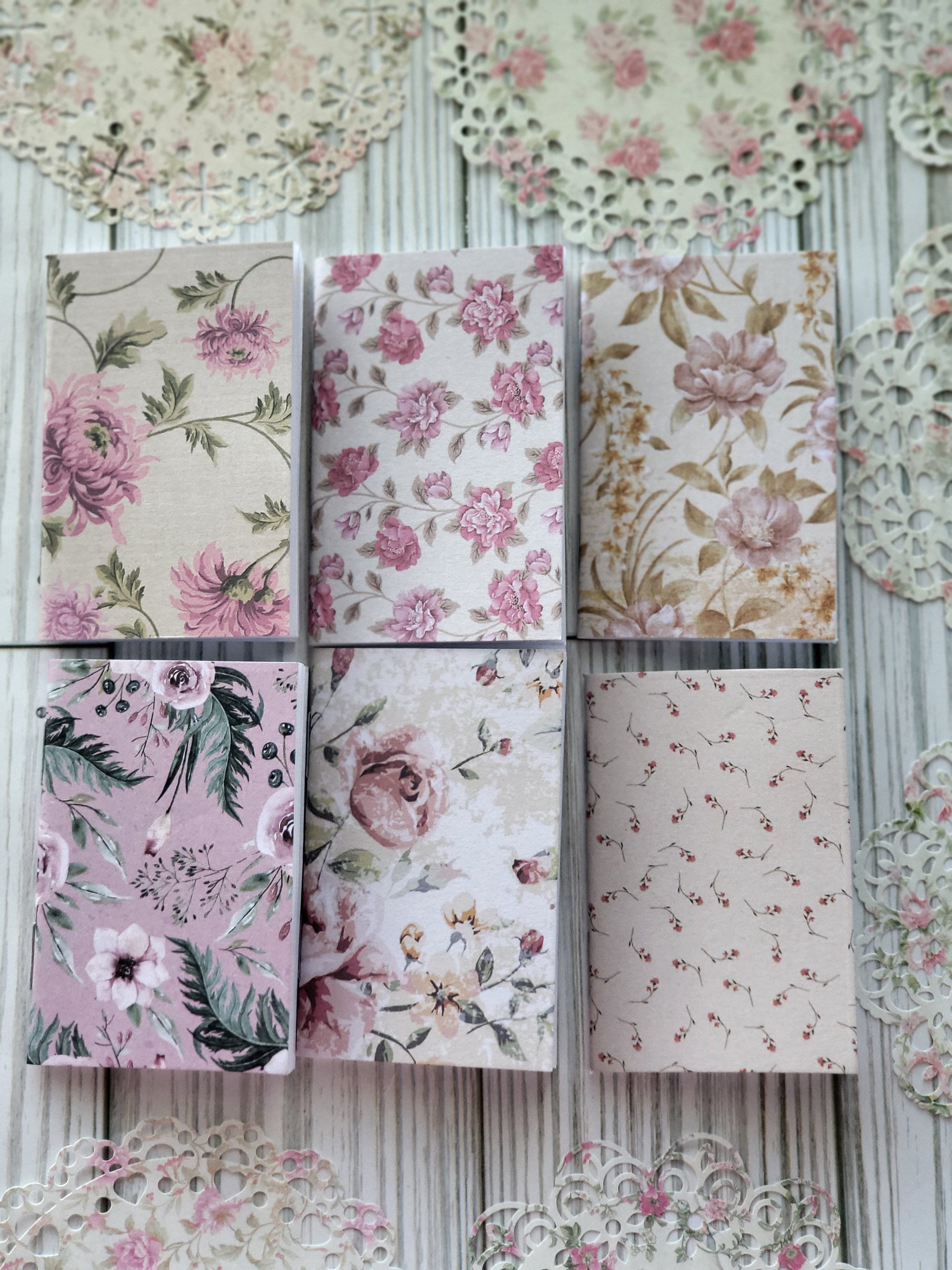 Floral Mini Notebook Set: Tiny Pocket Notepads, Handmade (2x3 In - Etsy
