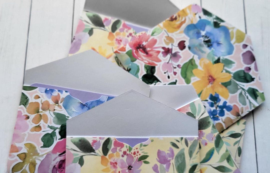 Floral Pattern Envelopes: Spring Summer Greeting Cards, Set of 6 - Etsy