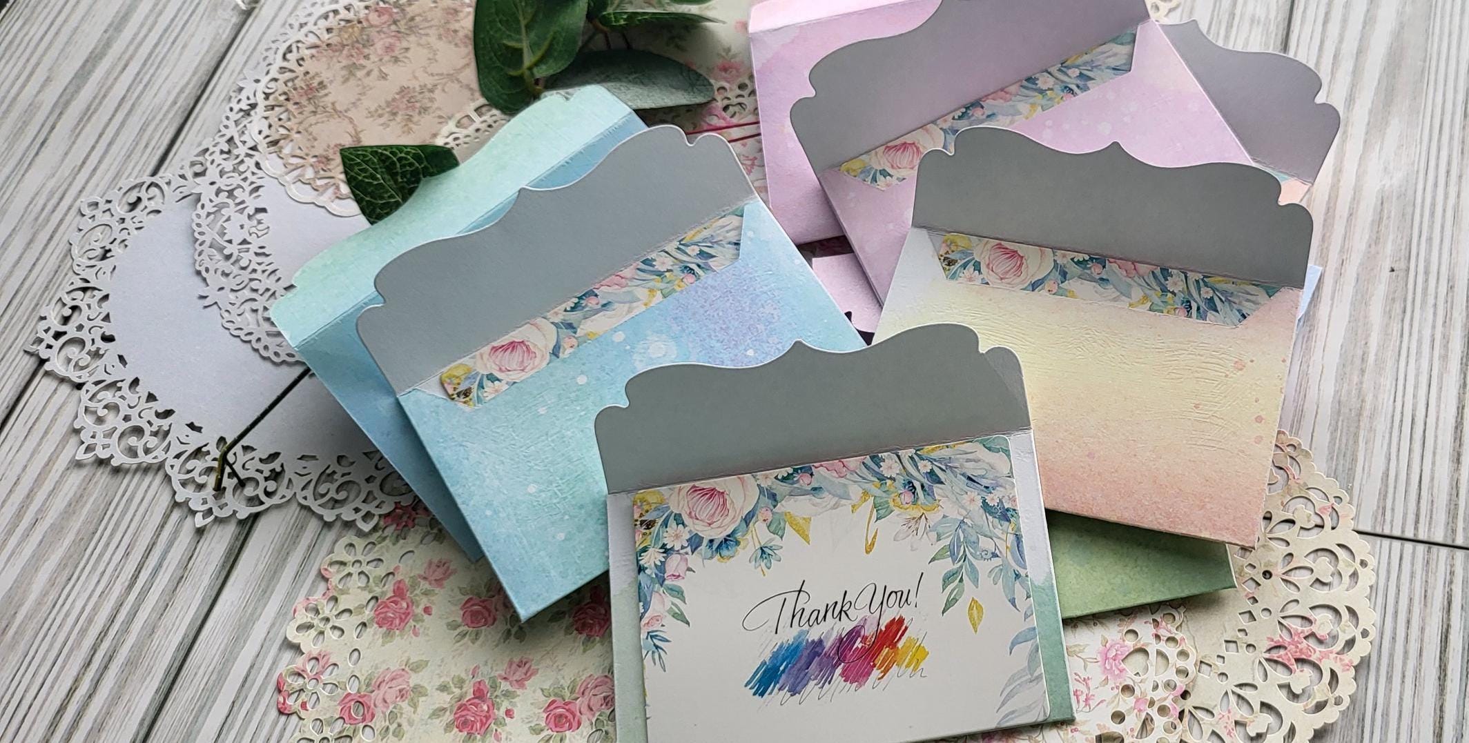 Mini Cardstock Envelope Set: Assorted Colors, Gift Enclosure Cards (set ...