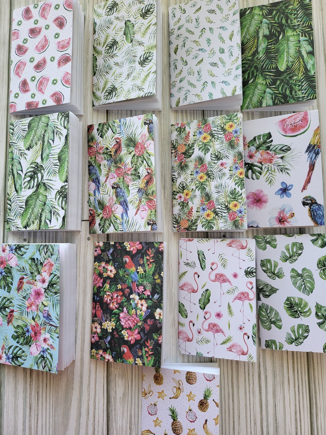 Tropical Mini Notebook Set: Floral Pocket Notepads (2x3 In) - Etsy