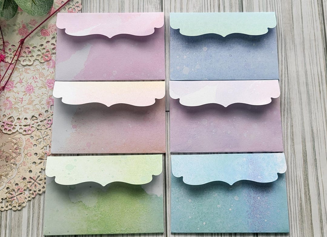Mini Cardstock Envelope Set: Assorted Colors, Gift Enclosure Cards (set ...